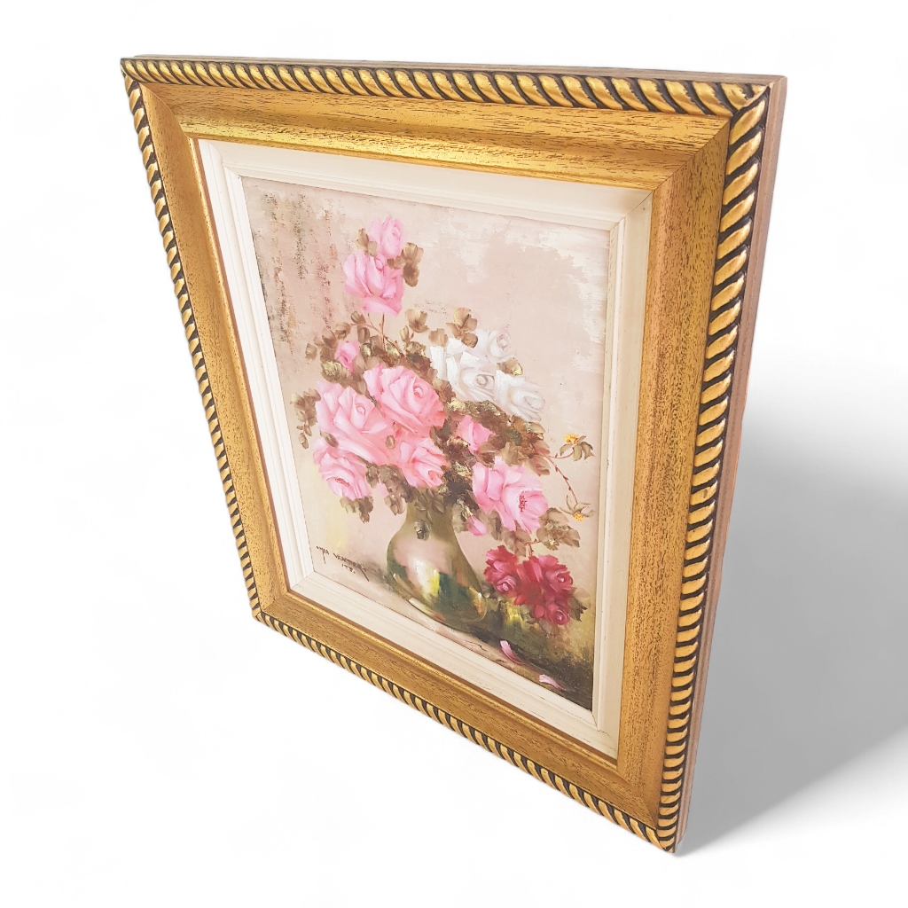 Mia Venter | BEAUTIFUL GILT FRAMED STILL LIFE OF FLOWERS OIL PAINTING ...