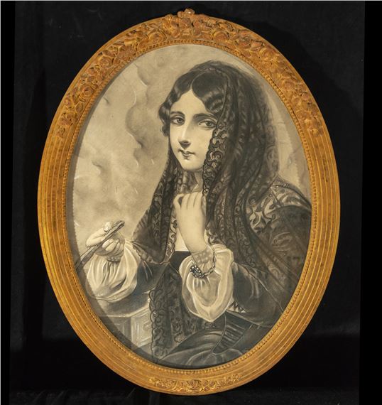 Spanish School, 20th Century | Escuela Española del siglo XX - Retrato de señorita | MutualArt