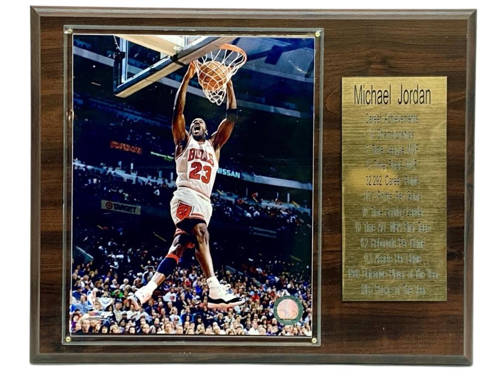Michael Jordan | 2pc Michael Jordan Plaques | MutualArt