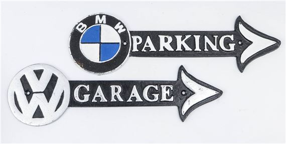 Directional | Two cast iron directional signs | MutualArt