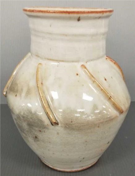 Warren MacKenzie | Large shouldered vase with applications | MutualArt