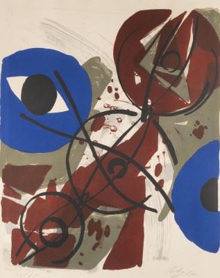 Ernst Wilhelm Nay | DOMINANT BLUE (1902) | MutualArt