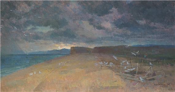 Ronald Benham | 1993) End of the Chesil Bankoil on canvassigned and ...