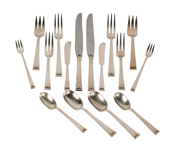 Allan Adler | Allan Adler Set of Chinese Key Pattern Hammered Sterling ...