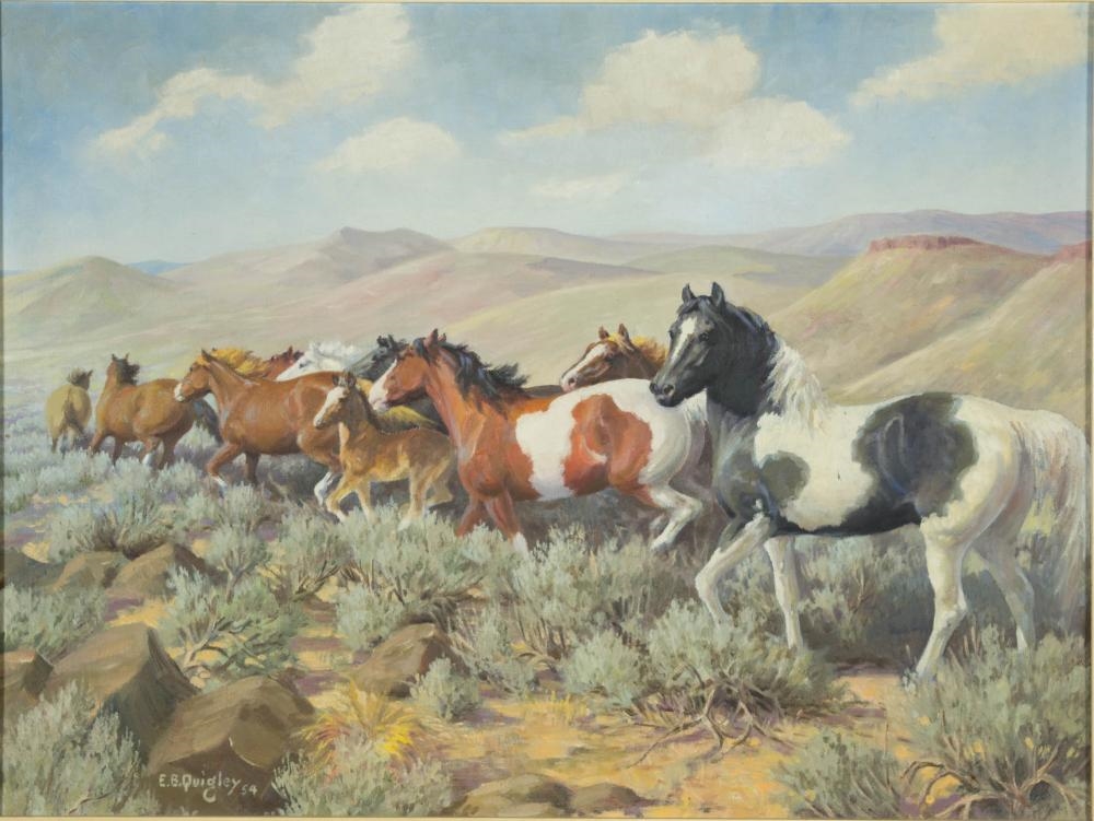 Edward B. Quigley | heard of wild horses in the high desert | MutualArt