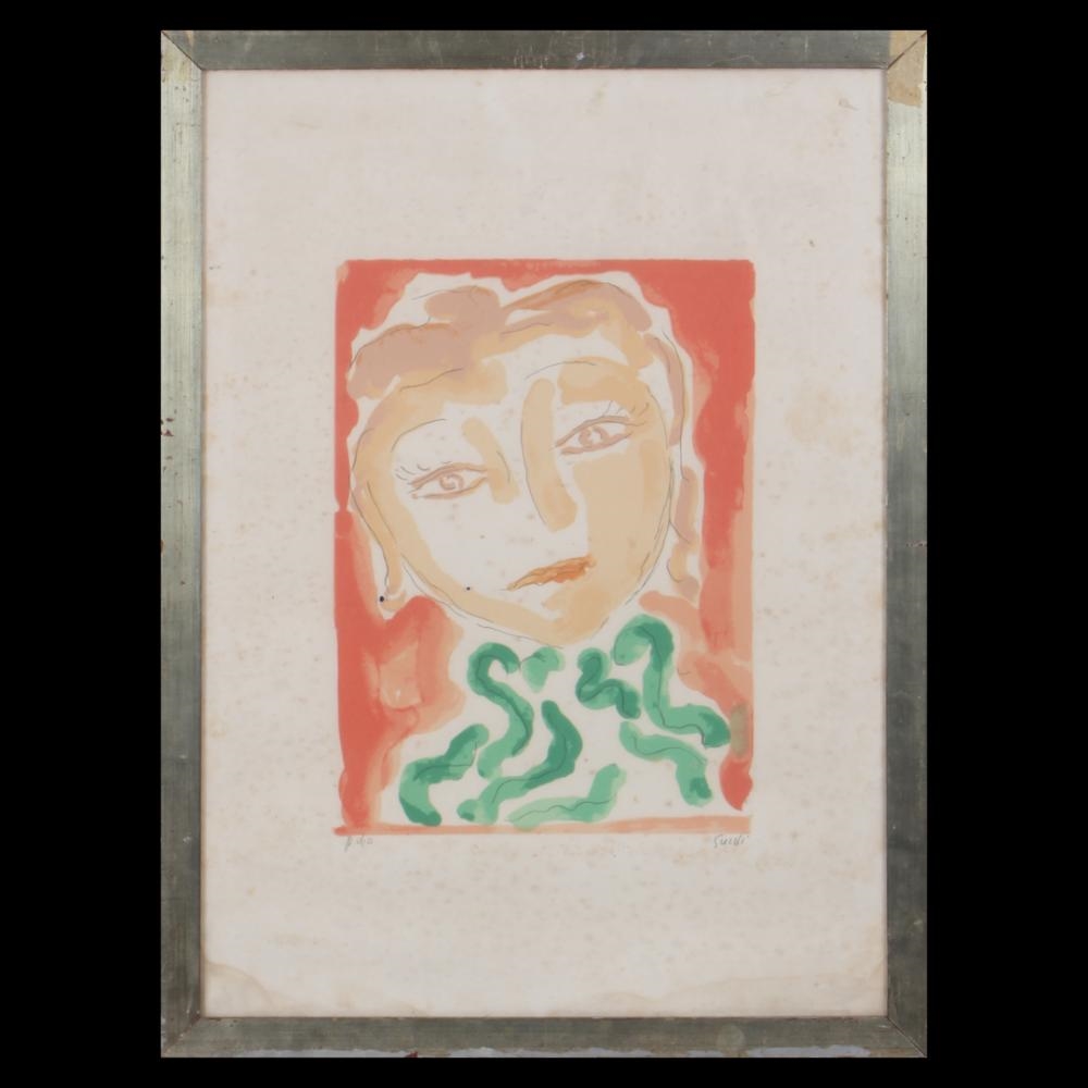 Virgilio Guidi | Baroness Colored Lithograph (20th Century) | MutualArt