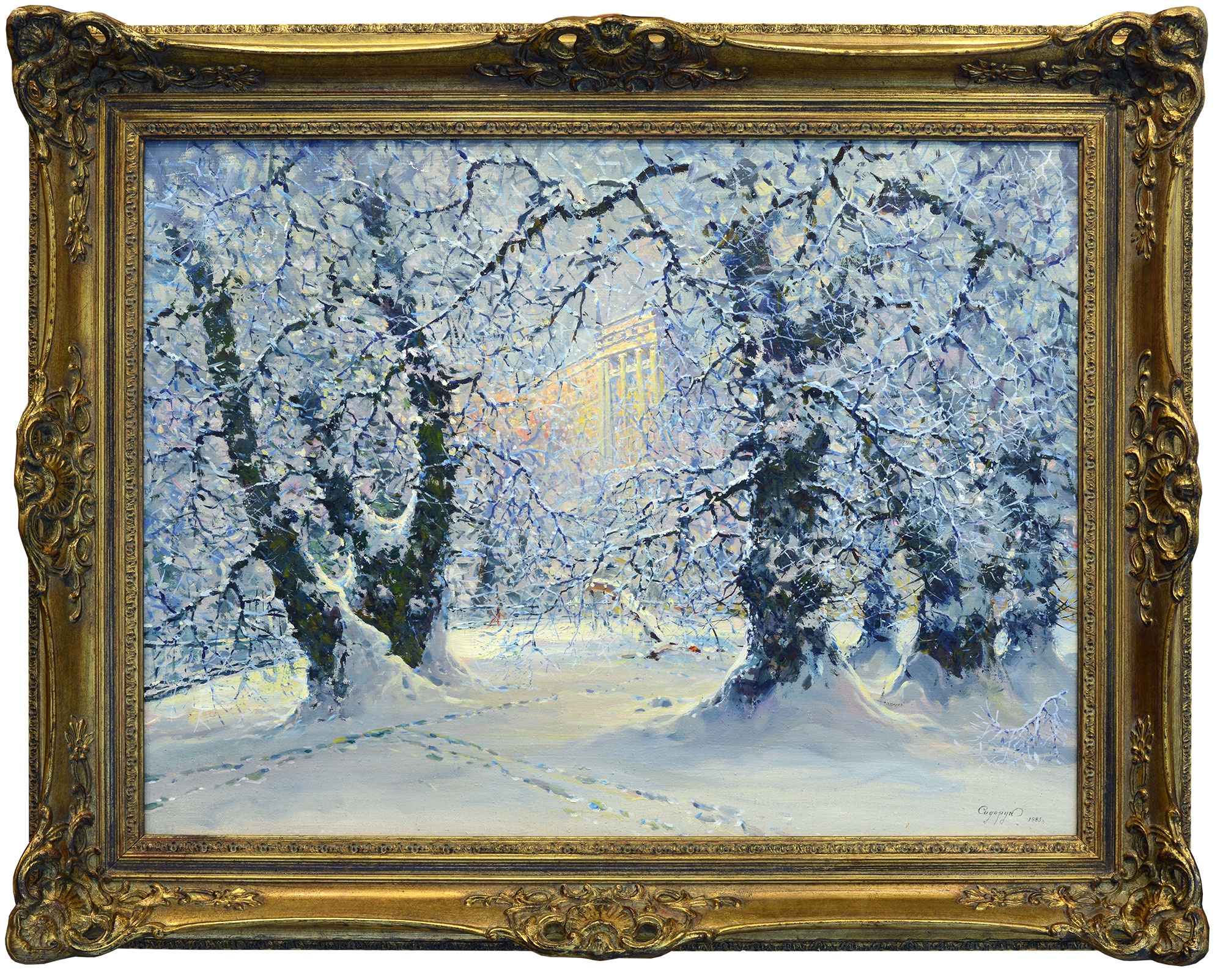 Volodymyr Sydoruk | Winter in Mariinsky Park, 1983 (1983) | MutualArt