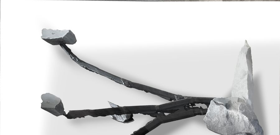 François Weil | Table basse en fer soudé et granite (Circa 2005 ...