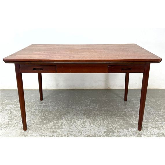 Danish Modern | Danish Modern Refractory Desk Dining Table with Pull ...