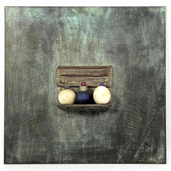 Jack McLean | Jack McLean bronze wall plaque. Square panel has small ...