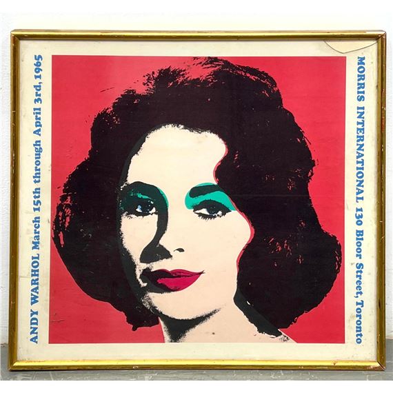 Andy Warhol | ANDY WARHOL Liz Taylor Exhibition Poster. MORRIS ...