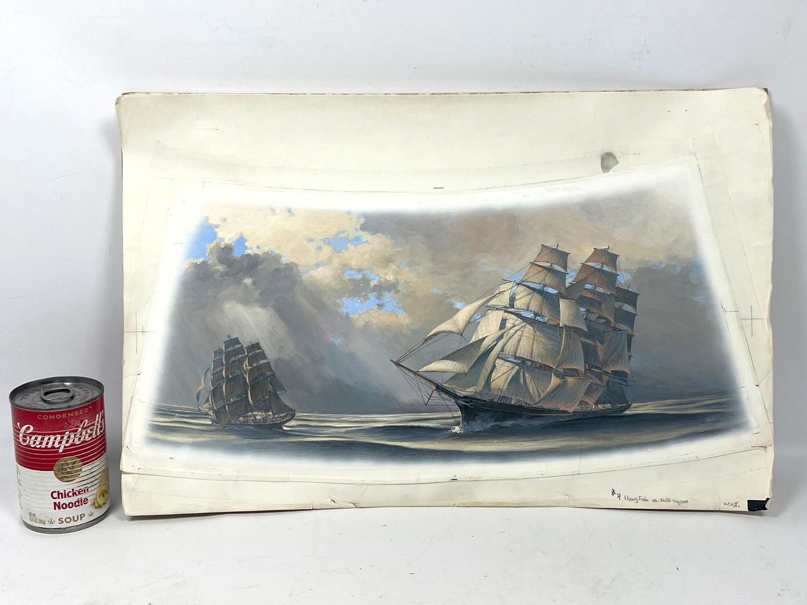 Franklin Mint | Len J Pearce FLYING FISH vs WILD PIGEON painting on art ...