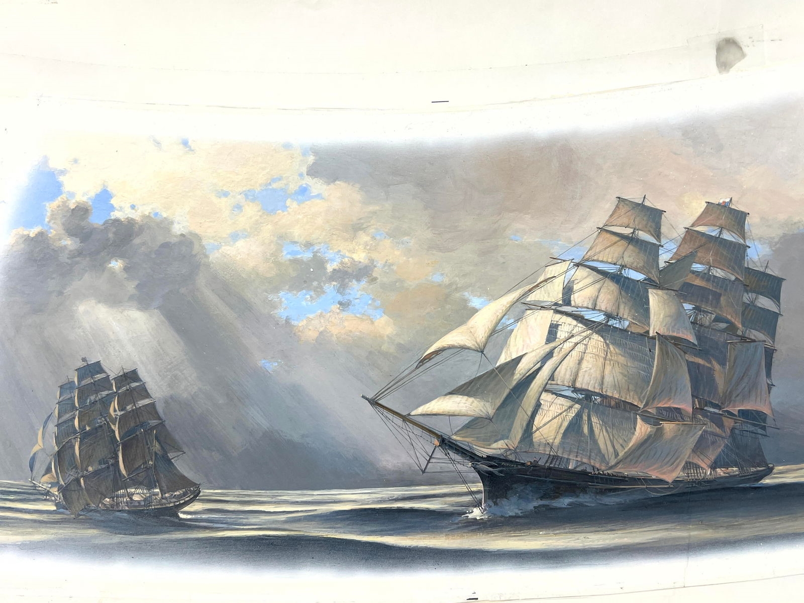 Franklin Mint | Len J Pearce FLYING FISH vs WILD PIGEON painting on art ...