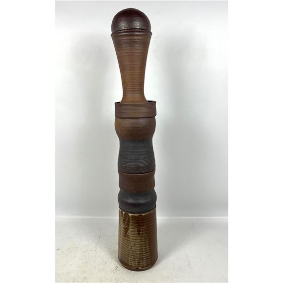 American Studio | 5 Part Stacking Ceramic Pottery Totem Sculpture ...
