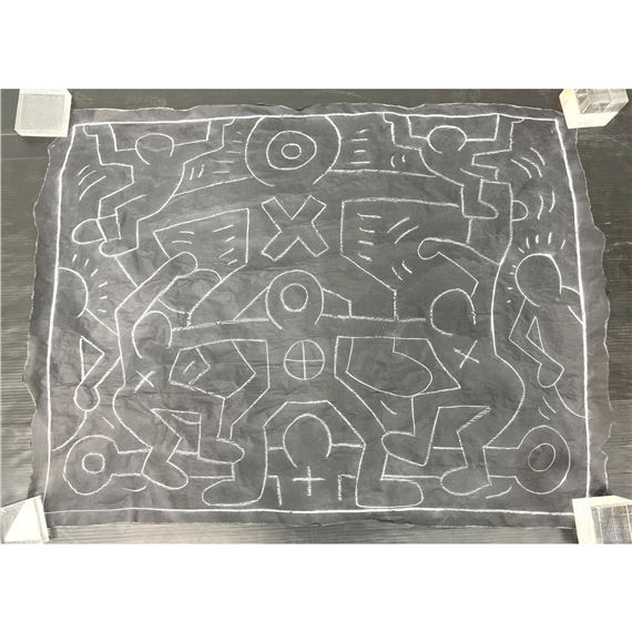 Keith Haring | KEITH HARING style chalk subway drawing. Unframed (11 ...