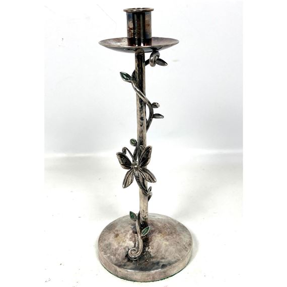 Emilia Castillo | Emilia Castillo silver plate candle holder. Butterfly ...