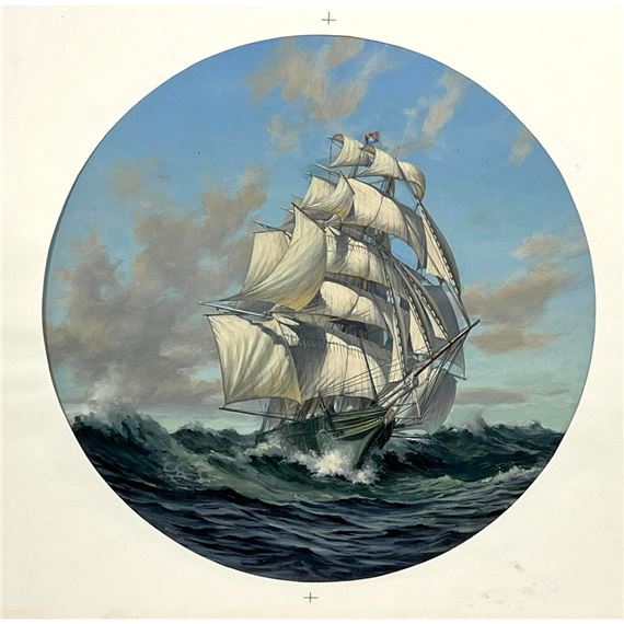 Franklin Mint | Len J Pearce painting on art board. Clipper Ship ...