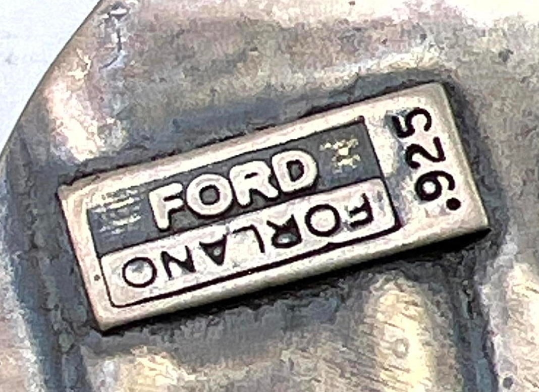 Sterling | FORD FORLANO Sterling Silver Polymer Clay Pin. Artisan ...