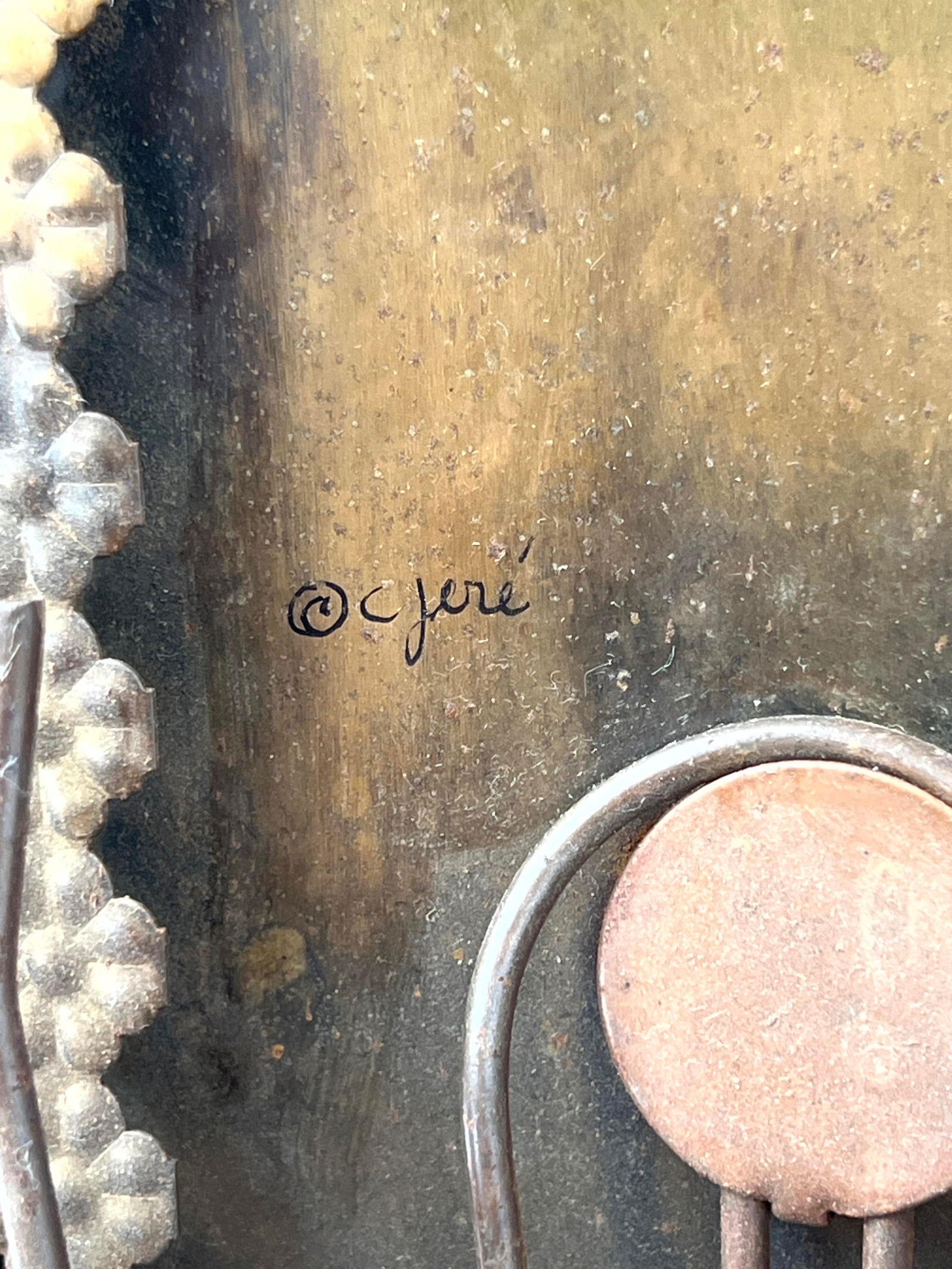 Curtis Jeré | C Jere wall sculpture of Jazz Dinner scene. Mixed Metals ...