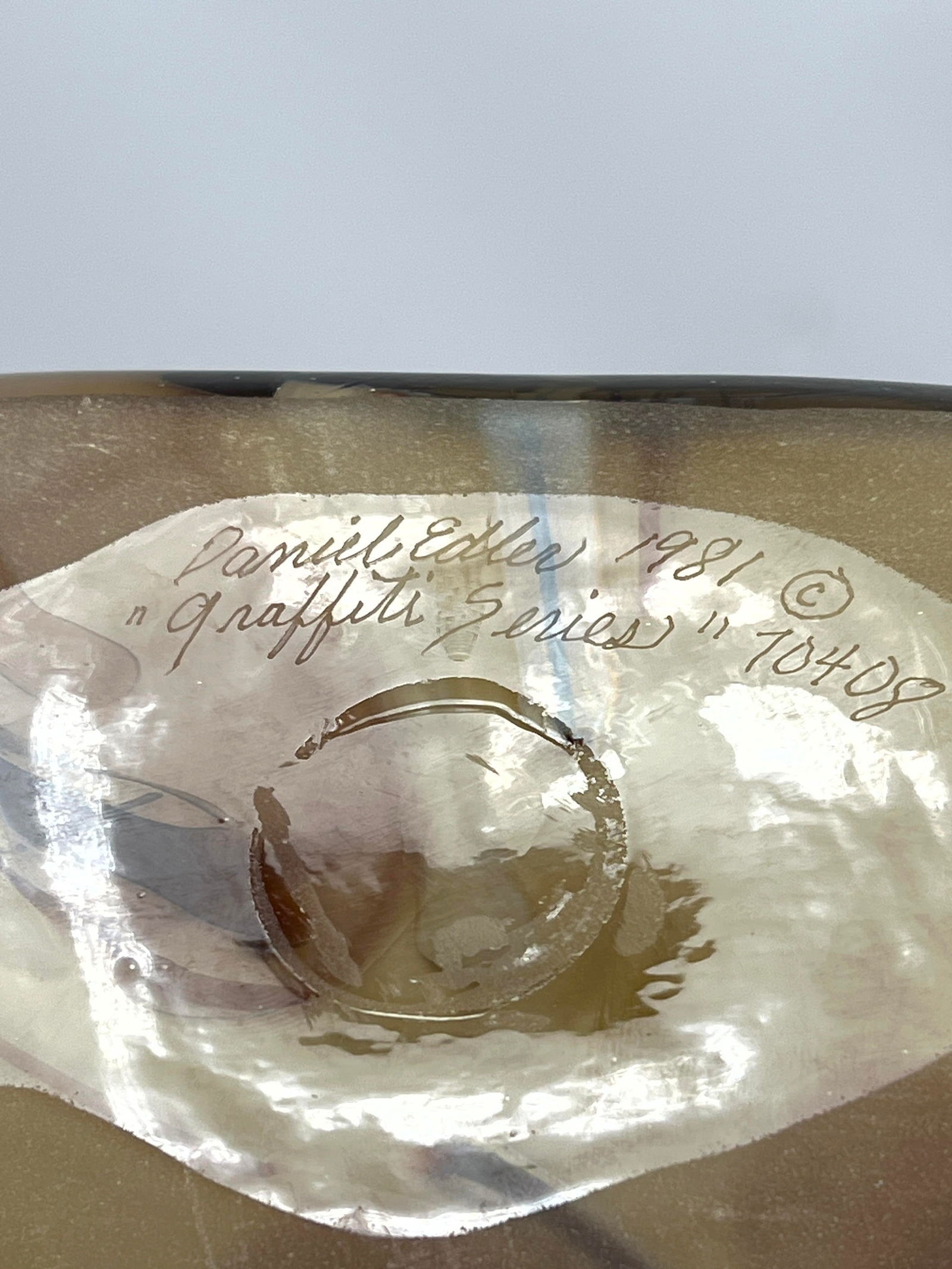 Daniel Edler | DANIEL EDLER Studio Art Glass Vase. 1981. Graffiti ...