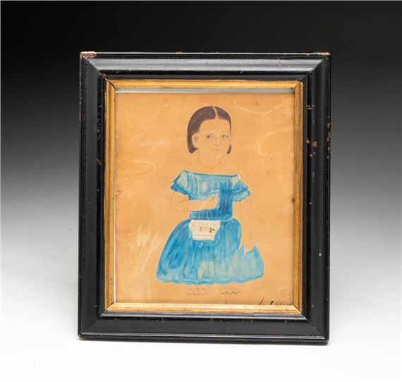 Jane Anthony Davis | PORTRAIT OF A CHILD IN BLUE DRESS BY JANE ANTHONY ...