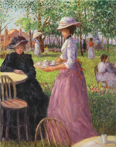 Tom Perkinson | Tea in the Garden (1983) | MutualArt