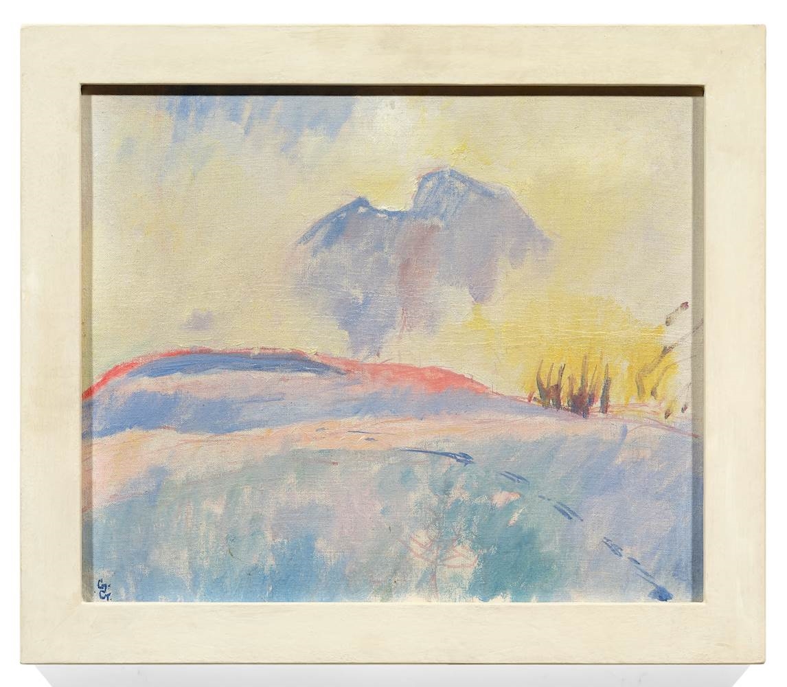 Giovanni Giacometti | Winter landscape with sunlight breaking through ...