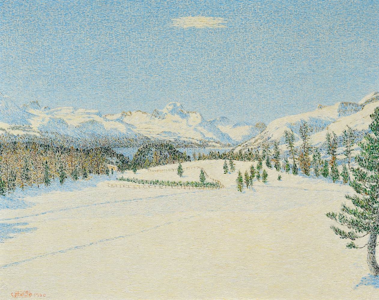 Gottardo Segantini | Lake Sils with a view of Maloja (1960) | MutualArt