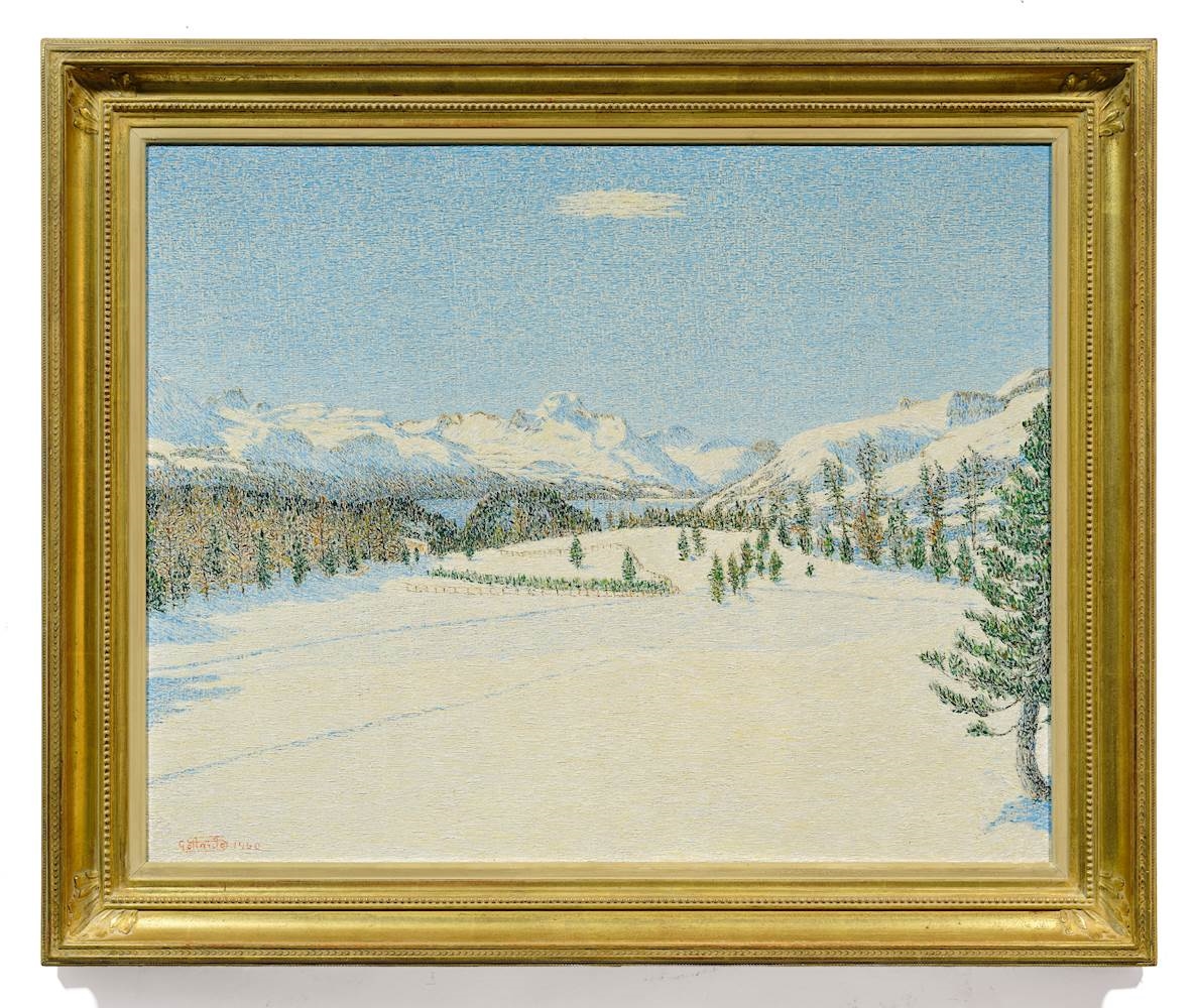 Gottardo Segantini | Lake Sils with a view of Maloja (1960) | MutualArt