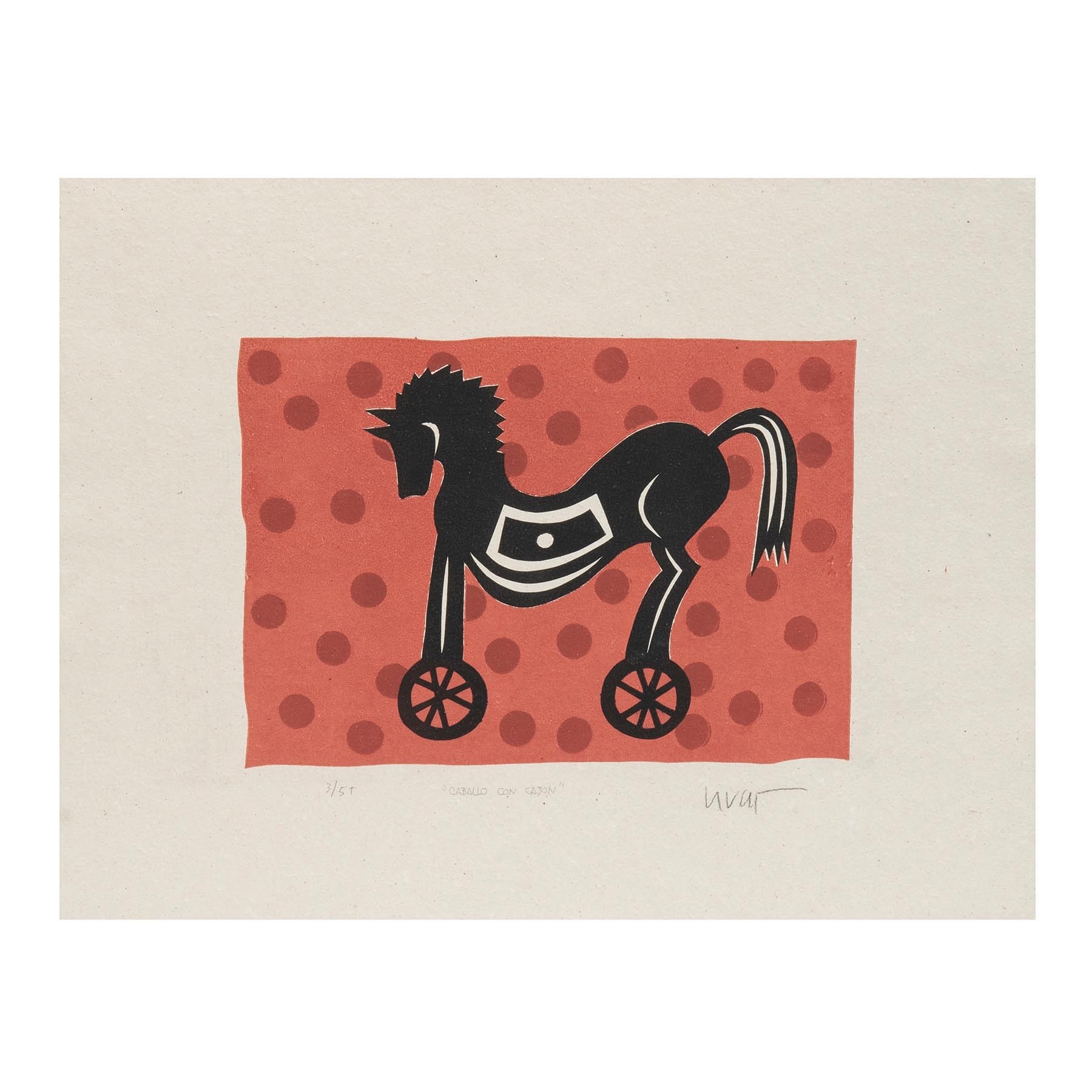 Carlos Vivar | Caballo con cajón | MutualArt