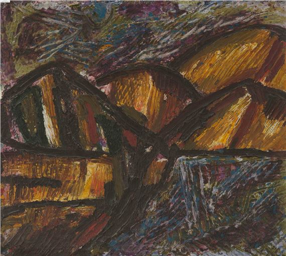 Genko Genkov | Landschaft in Braun (1987) | MutualArt