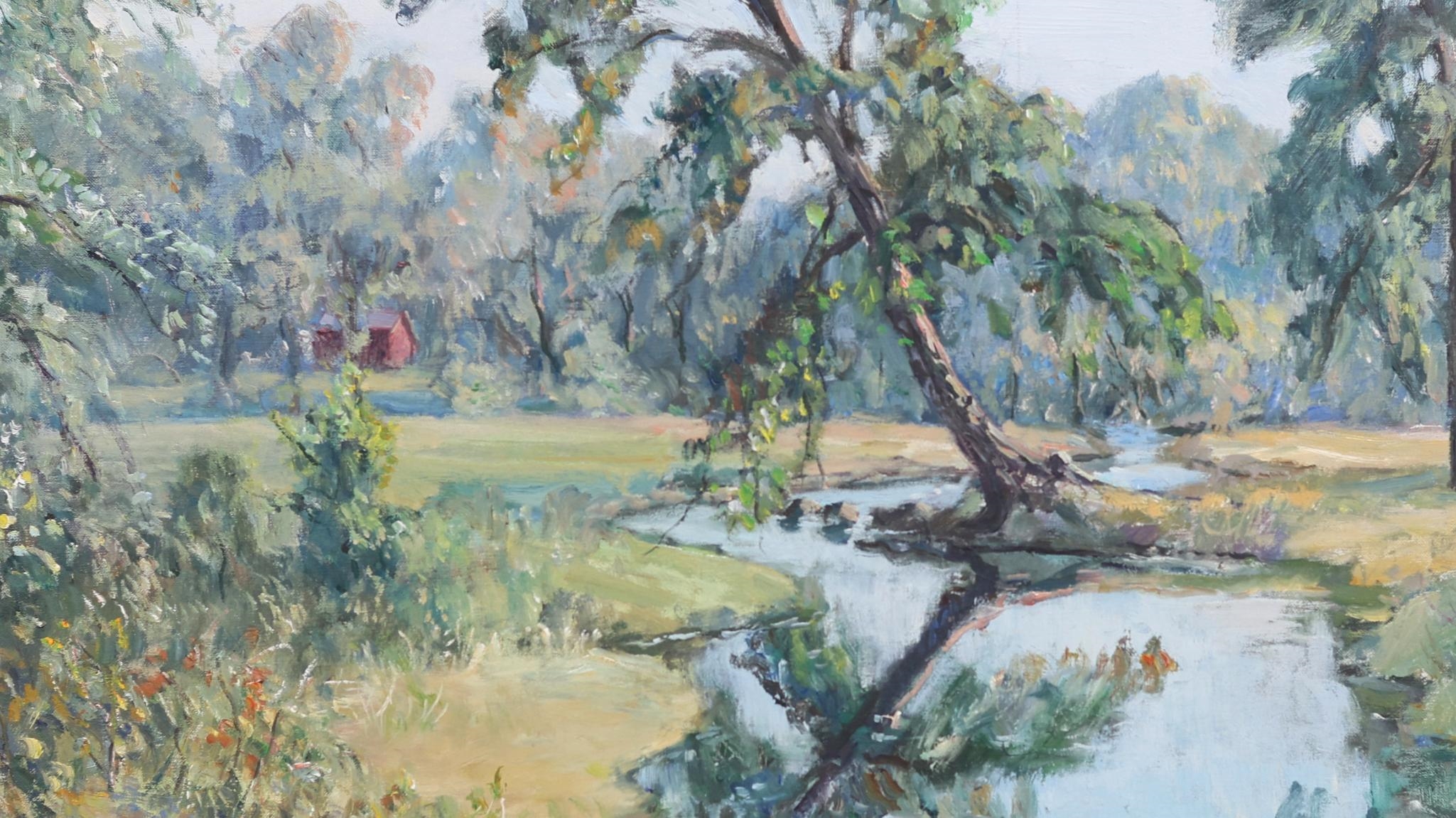 Walter Emerson Baum | Impressionist riverside landscape | MutualArt