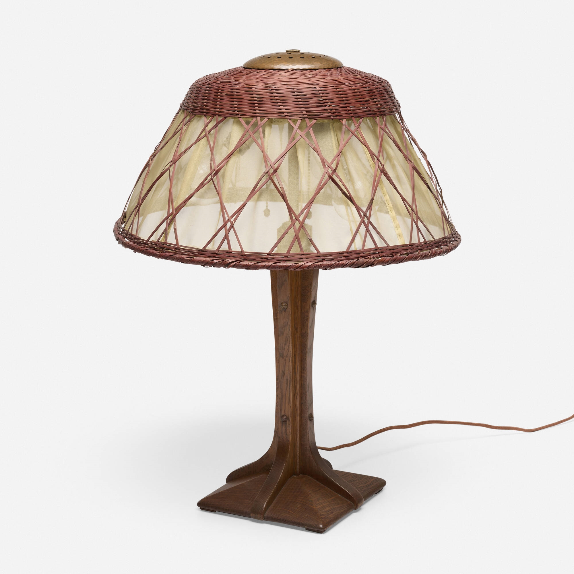 Gustav Stickley | Table lamp base, model 504 (Circa 1910) | MutualArt