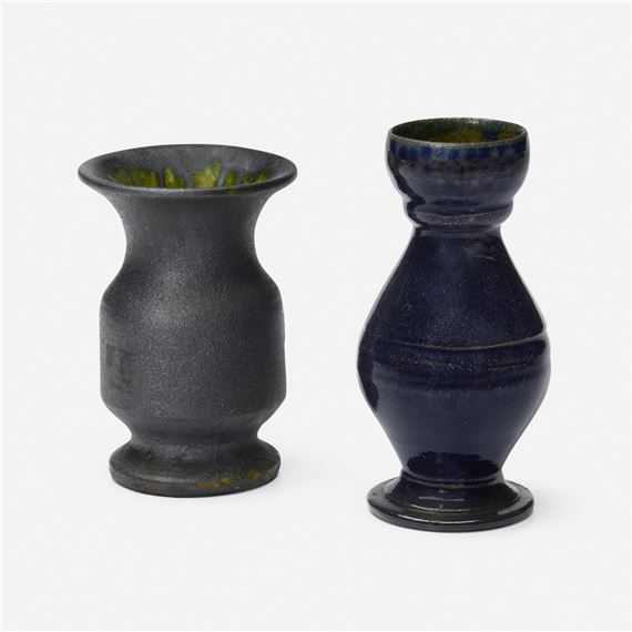 George Ohr | Vases, set of two (1897 - 1900) | MutualArt