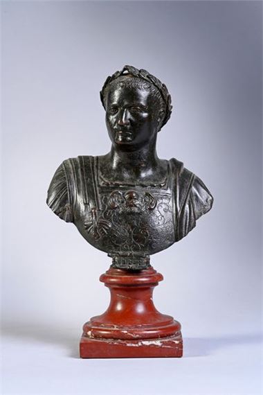 Italian School, 16th Century | Bust of the Emperor Tiberius in black ...