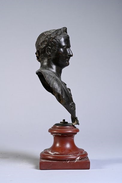 Italian School, 16th Century | Bust of the Emperor Tiberius in black ...
