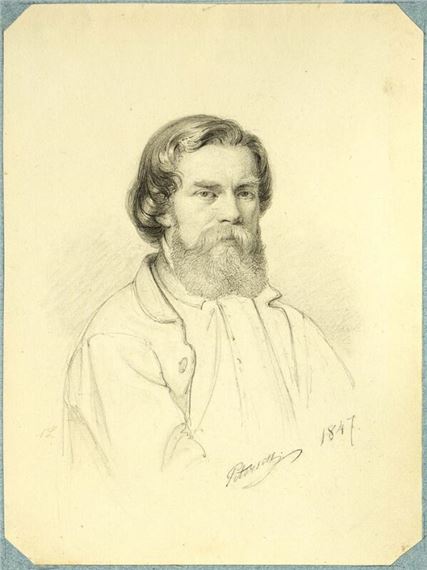 Anders Lunde | Portrait of Peter Petersen (1810–1892 (1847) | MutualArt