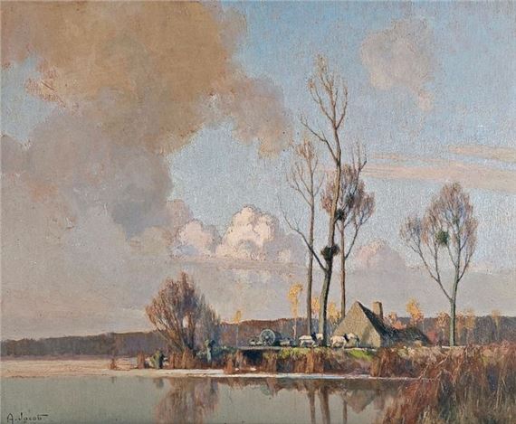 Alexandre Jacob | Lake scene | MutualArt