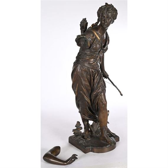 Auguste Moreau | Diane chasseresse à l'antique (19th Century) | MutualArt