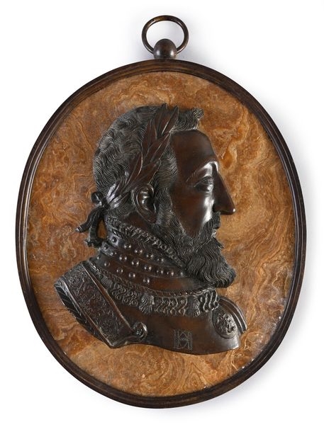 Luca Penni | Medallion with bronze profile of Henri II (Circa 1600 ...
