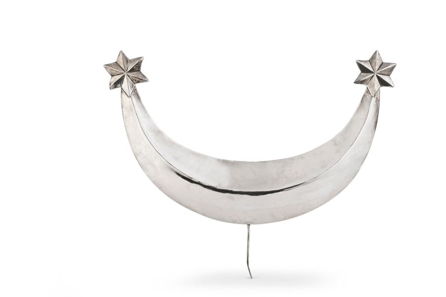 Peruvian School, 18th Century | Set of five hammered silver crescent ...
