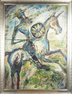 Anatoly Zverev | Don Quixote, oil/ canvas, right (1956) | MutualArt