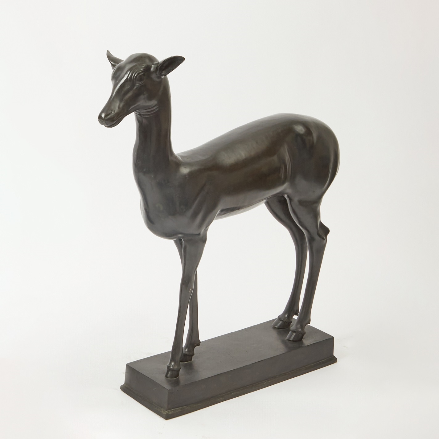 R. Rossi | Patinated Bronze Model of a Fawn | MutualArt