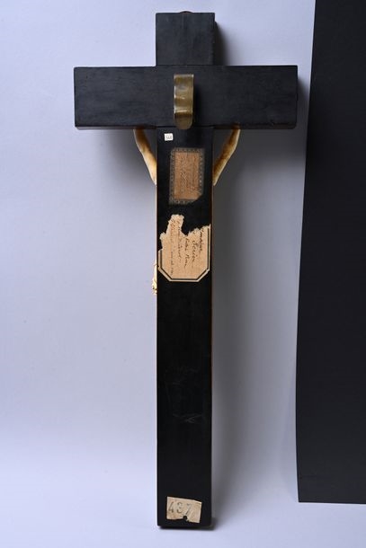 Flemish School, 18th Century | Crucifix with carved ivory Christ on a ...