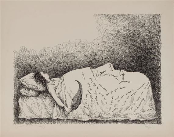 Roland Topor | Sleeping | MutualArt