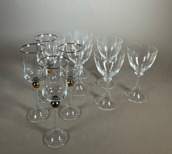 Paco Rabanne | Set comprising: 6 DAUM France water glasses and 4 PACO ...