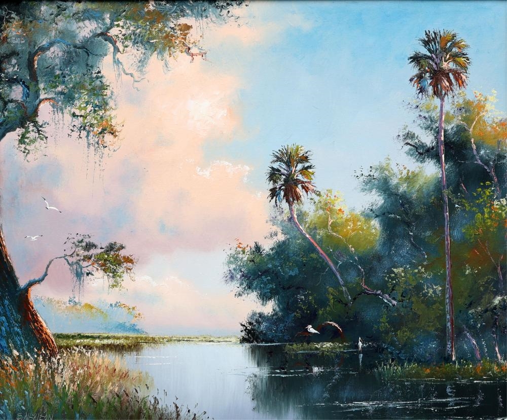 Sam Newton | SAM NEWTON FLORIDA HIGHWAYMEN RARE CANVAS SAM | MutualArt
