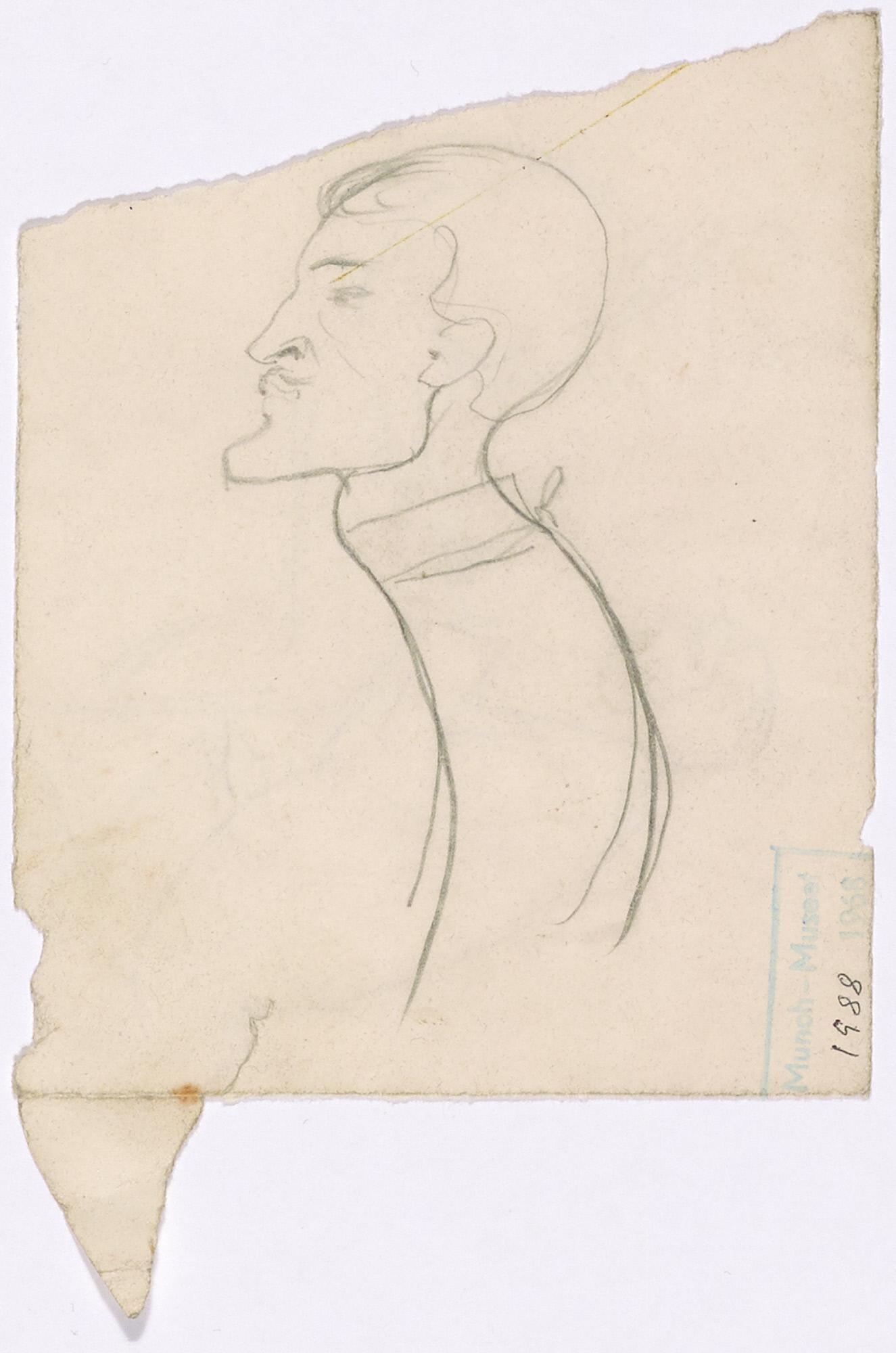 Edvard Munch | A self portrait (1894) | MutualArt