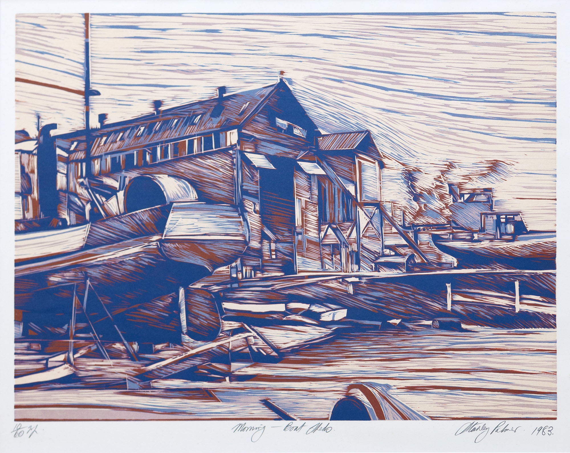 Stanley Palmer | Morning - Boat Sheds (1983) | MutualArt
