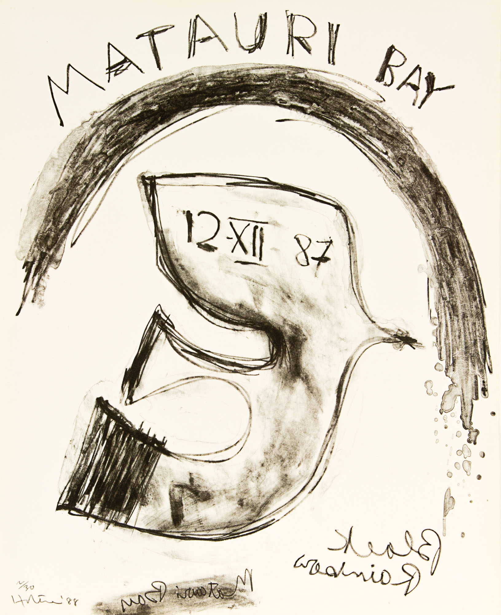 Ralph Hotere | Black Rainbow at Matauri Bay (88) | MutualArt